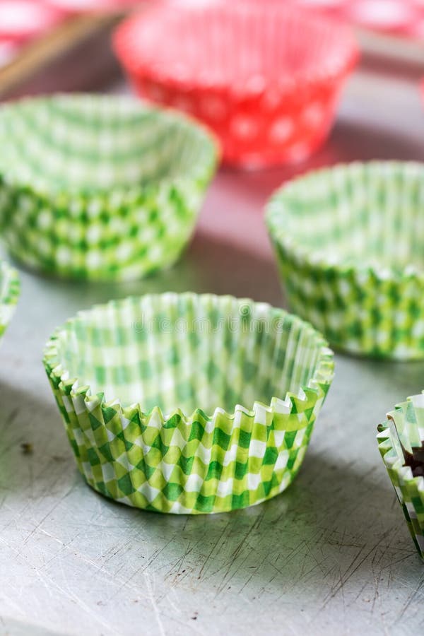 Empty Paper Wrappers for Muffins Stock Image - Image of liner, muffin ...