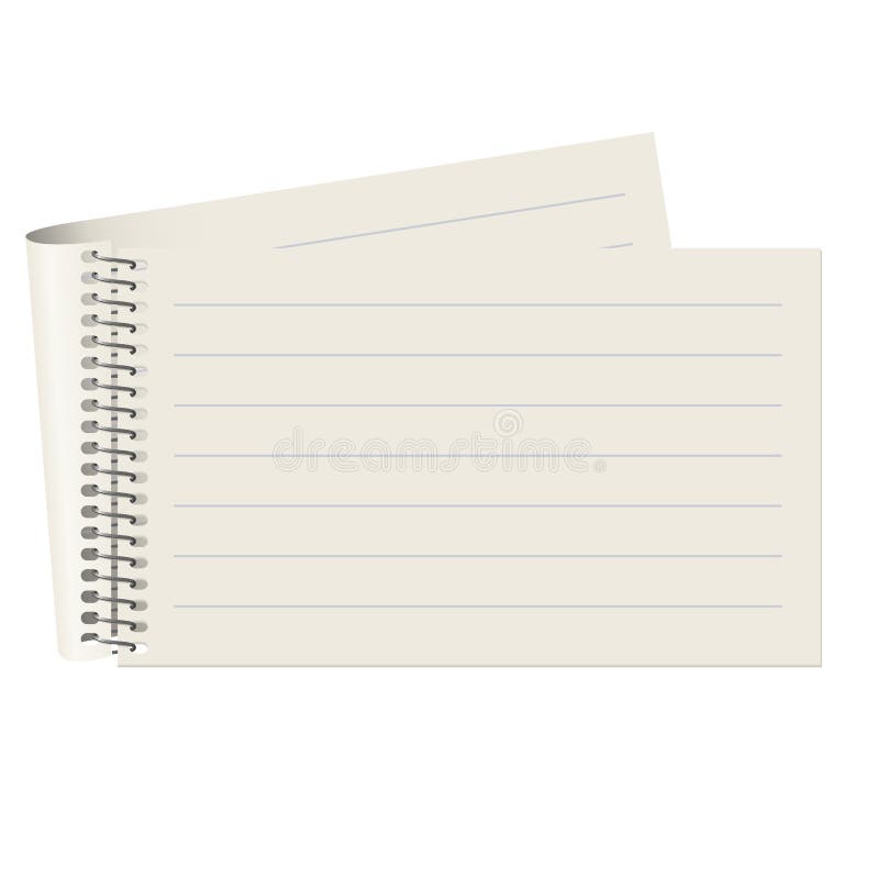 Empty Block of White Paper Lined Stock Vector - Illustration of copy ...