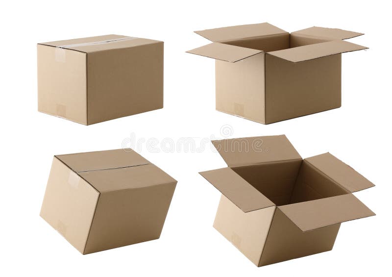 Empty parcel box stock photo. Image of brown, container - 155329012