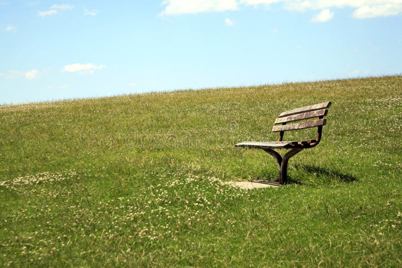 Empty park bench stock photo. Image of outdoor, cement - 7041018