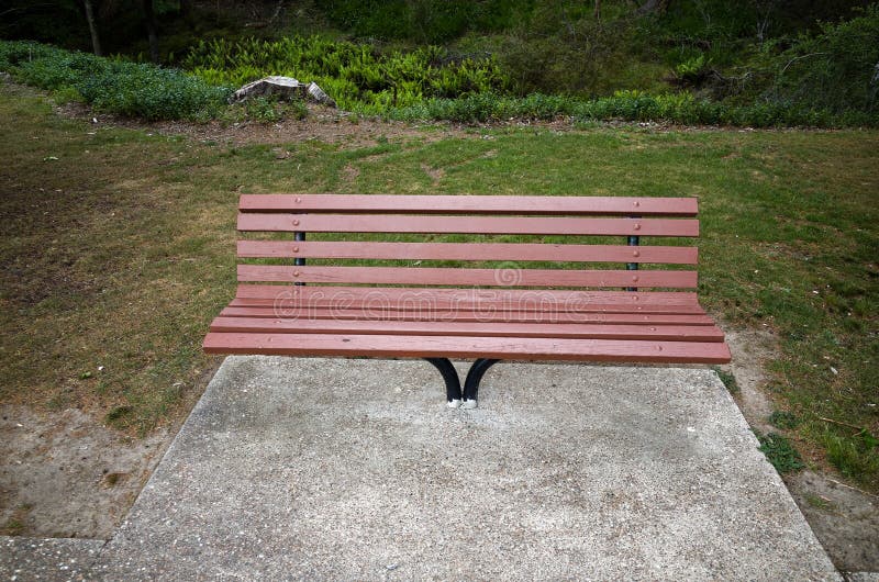 Empty Park Bench stock image. Image of pathway, park - 81089635