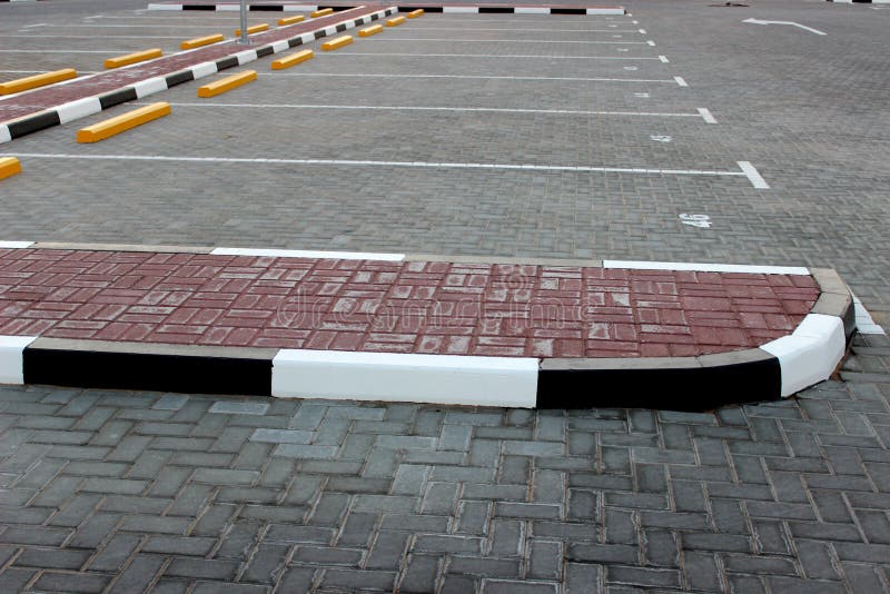 Empty parking area stock image. Image of line, cloudscape - 57667451