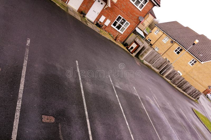 Empty Parking Bays stock photo. Image of road, ladder - 175561140