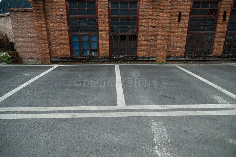 Empty Parking stock image. Image of brick, system, signage - 311516091