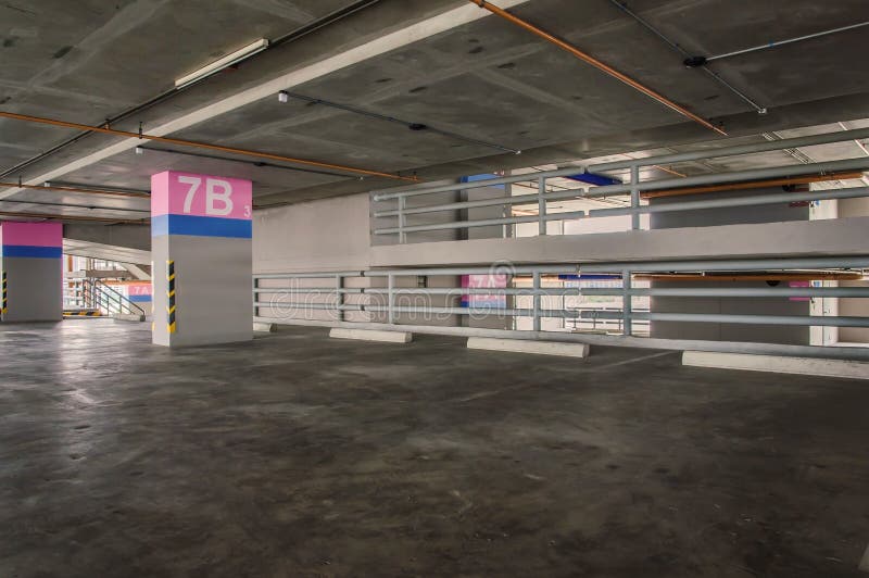 Empty Parking Garage on the Building Stock Photo - Image of empty ...