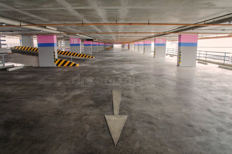 Empty Parking Garage on the Building Stock Photo - Image of ...