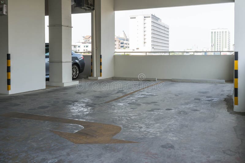 Empty Parking Garage stock image. Image of sign, structure - 36523527