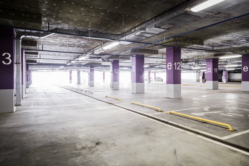 Empty parking garage stock image. Image of indoors, business - 52079911