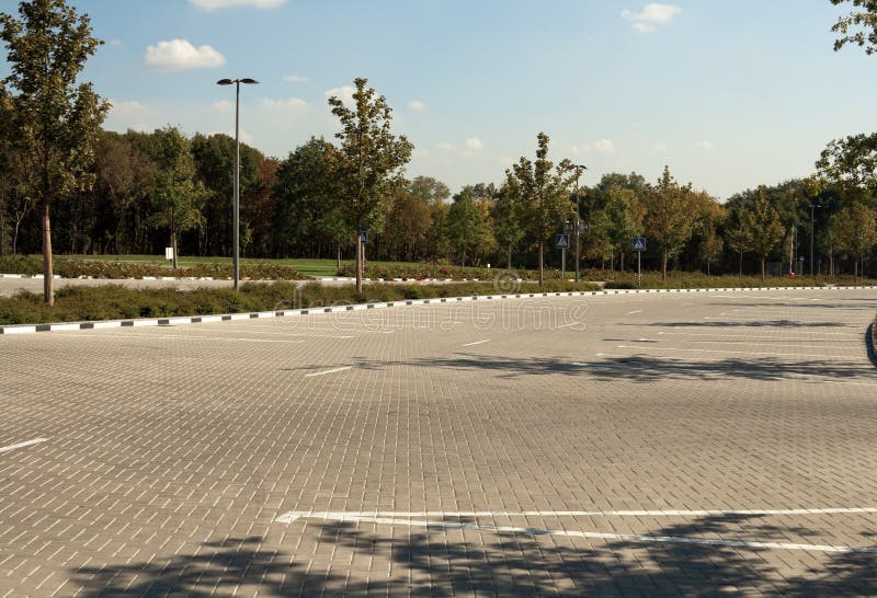 Empty parking lot stock image. Image of ruled, places - 16656129