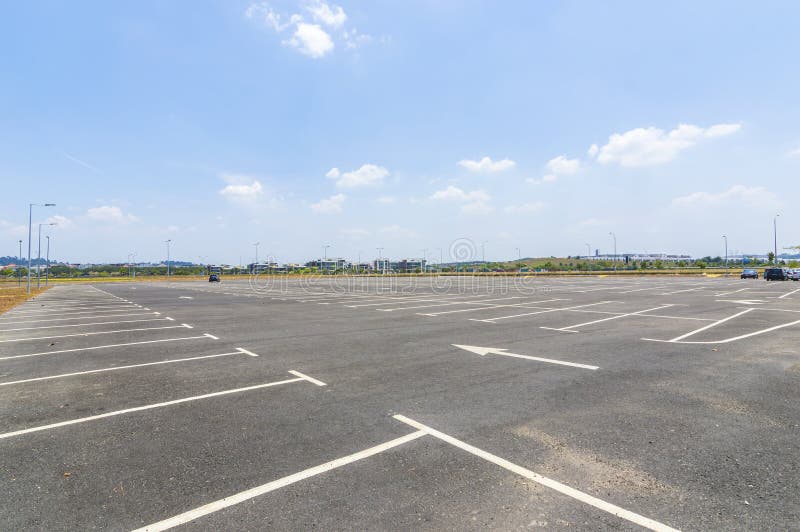 Empty parking lot stock photo. Image of traffic, evening - 38509016