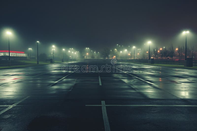 Empty Parking Lots, Aerial View. 3D Illustration Render Stock ...