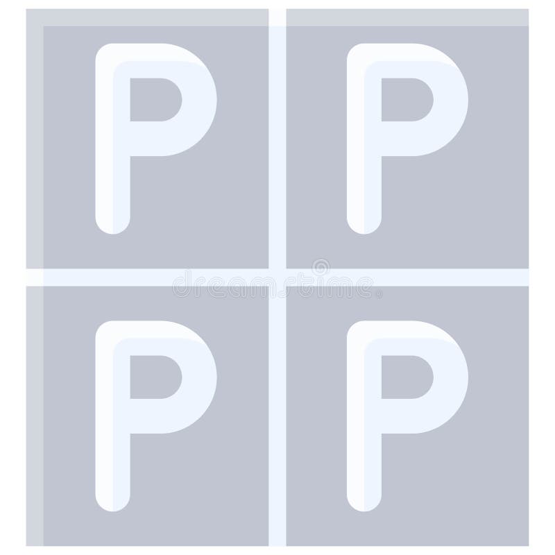 Empty Parking Lot Icon, Parking Lot Related Vector Stock Vector ...