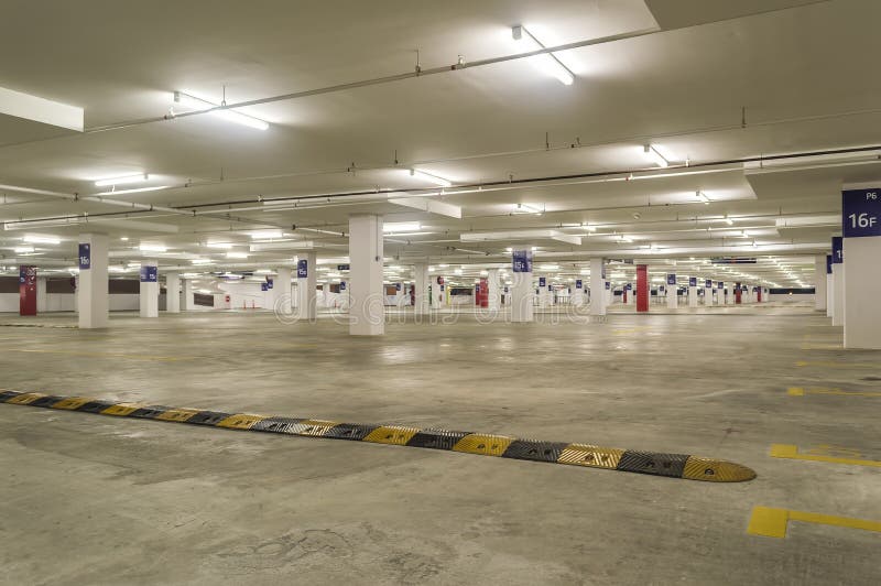 Empty parking lot stock image. Image of indoors, empty - 41099315