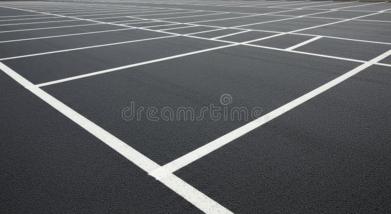 Empty Parking Lot Lines Aerial View of an Empty Asphalt Parking Lot ...