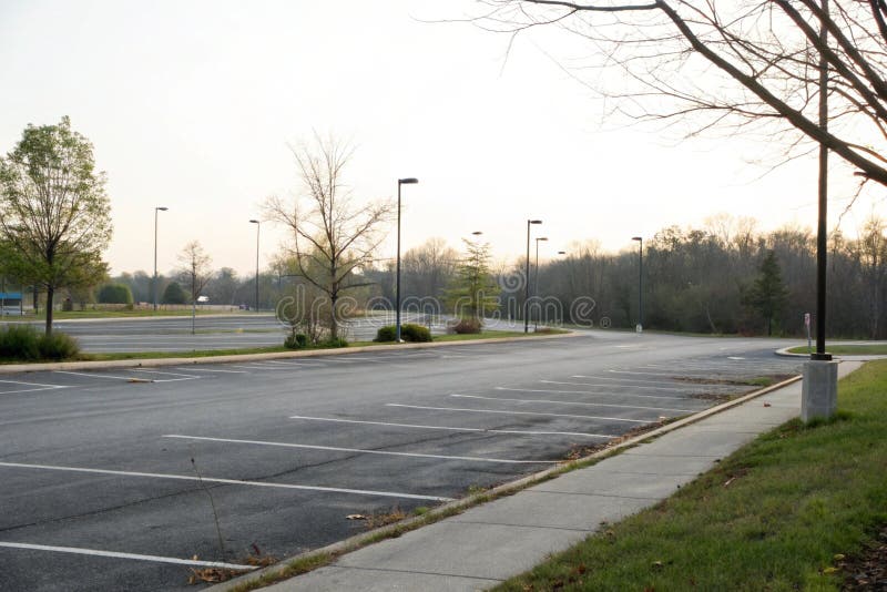 Empty Parking Lots, Aerial View. 3D Illustration Render Stock ...