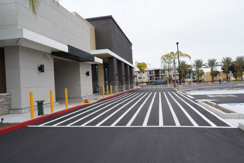Empty Parking Lot Situated in a Metropolitan Area Stock Photo - Image ...