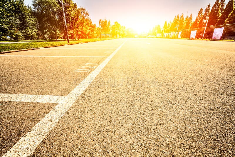 439 Empty Parking Lot Sunset Photos - Free & Royalty-Free Stock Photos ...