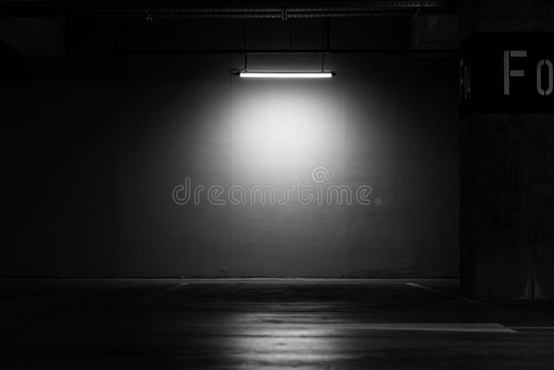 Empty Parking Lot at Underground Parking Garage Stock Photo - Image of ...