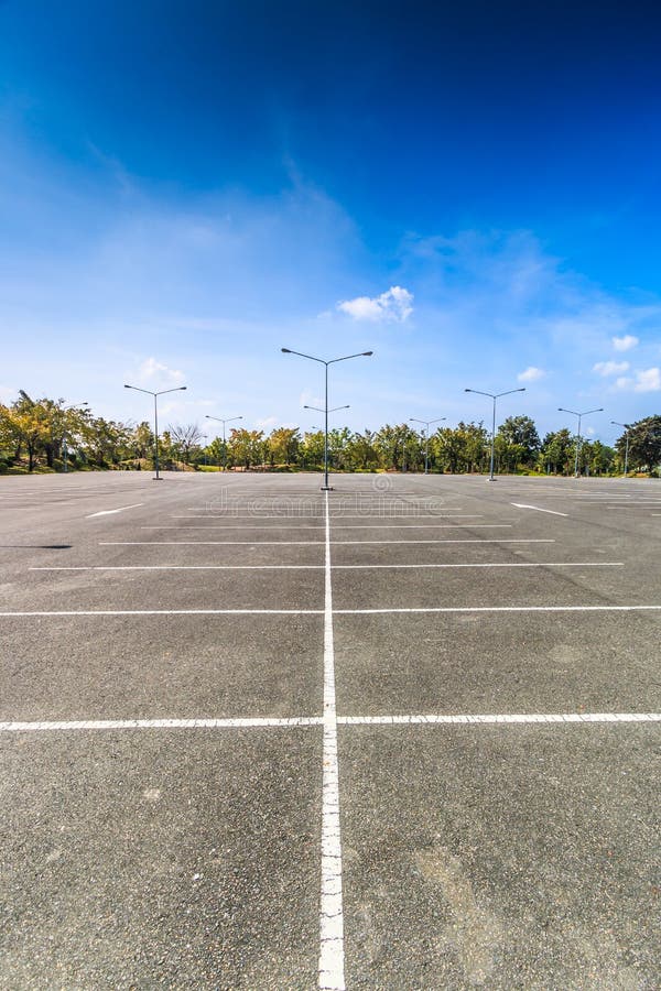 Empty parking lot stock photo. Image of outside, driving - 52082392