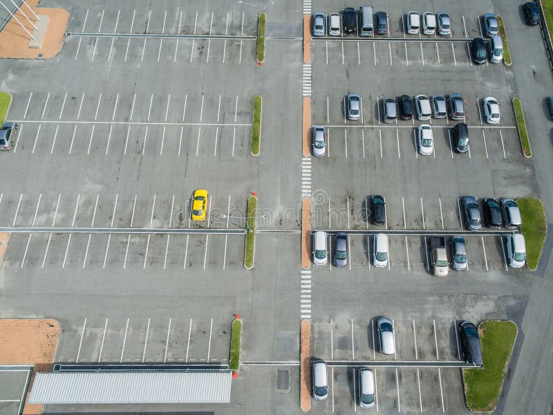 Empty Parking Lots, Aerial View. Stock Photo - Image of exterior, place ...