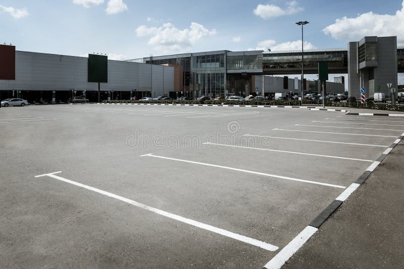 Empty parking lots stock photo. Image of gray, parking - 209928860