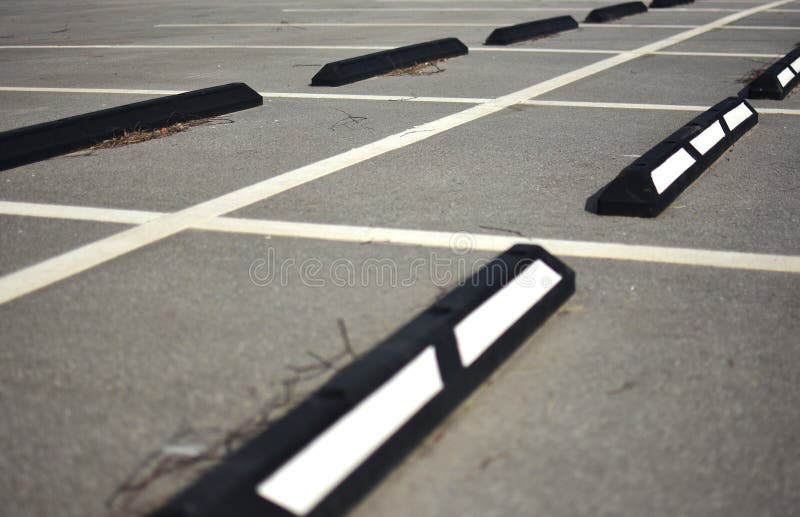 Empty Parking Space with White Lines and Curb Stock Illustration ...