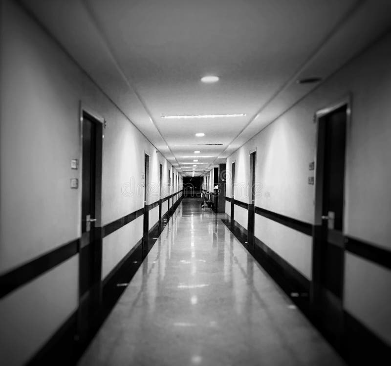 Empty Passage in an Hopital Alone Modern Stock Photo - Image of hopital ...