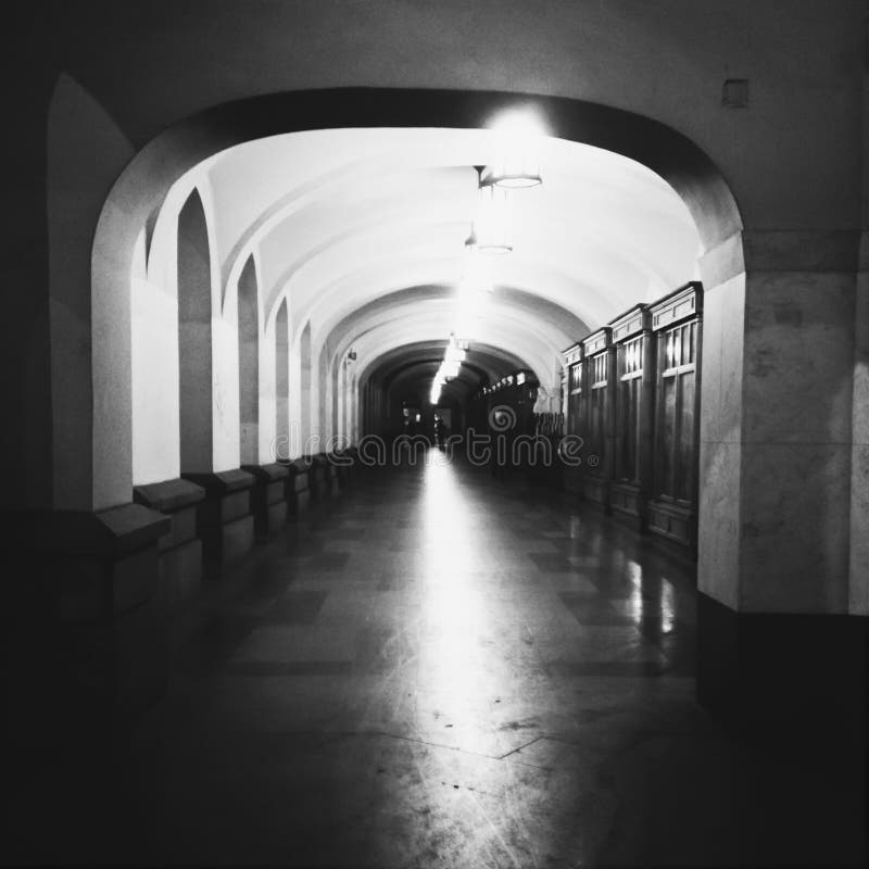 Empty passage stock photo. Image of walkway, perspective - 38176746