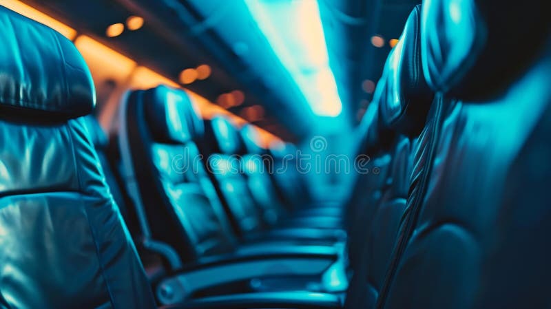 Empty Passenger Seats in the Cabin of an Aircraft, Ai Generated Stock ...