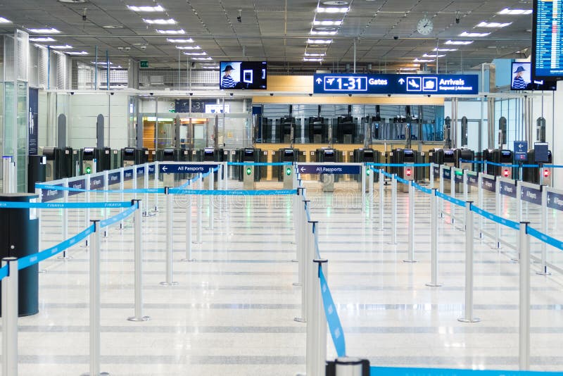 Immigration Passport Control Point In The Airport Editorial Stock Photo ...