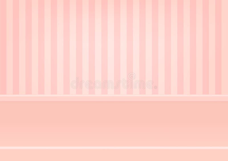 Empty Pastel Pink Shelf, Mock Up for Display of Product. Stock Vector ...