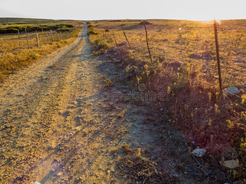 Empty path at sunset stock photo. Image of empty, gorgeous - 78617708