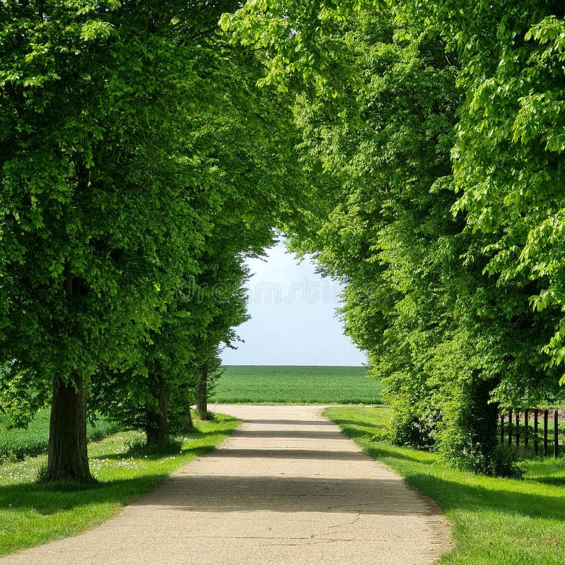 Empty Pathway Surrounded by Trees Stock Image - Image of forest ...