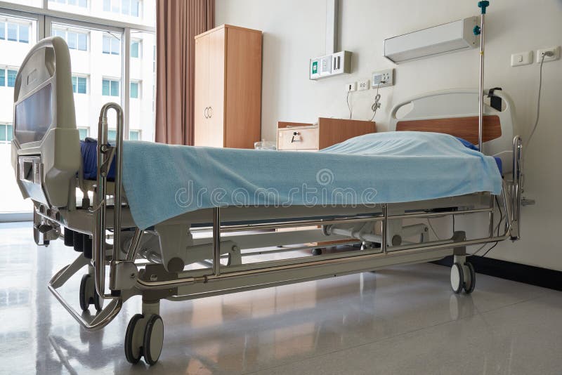 An Empty Patient Bed in the Hospital Room Stock Image - Image of modern ...