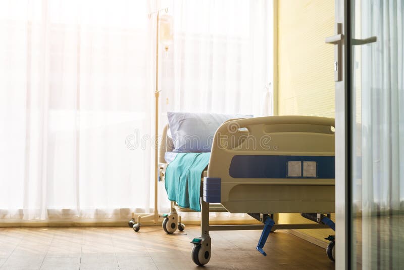 Empty Patient Bed in Room of Hospital Stock Image - Image of emergency ...