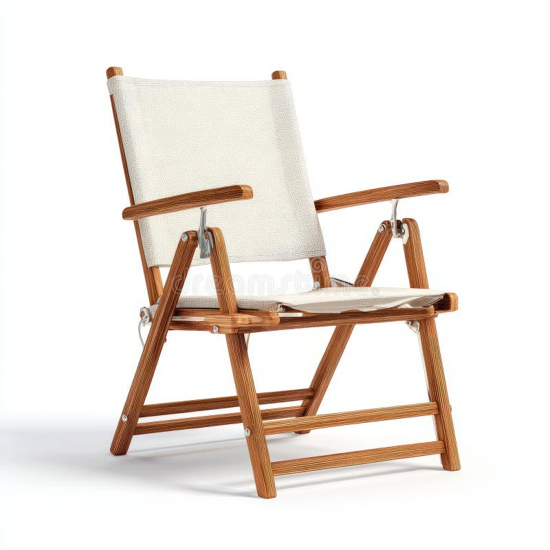 Empty Patio Chair, 3D Render, Isolated on a White Background Stock ...