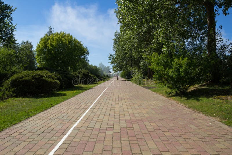 Paved pathways in park stock image. Image of public, pathway - 2733239
