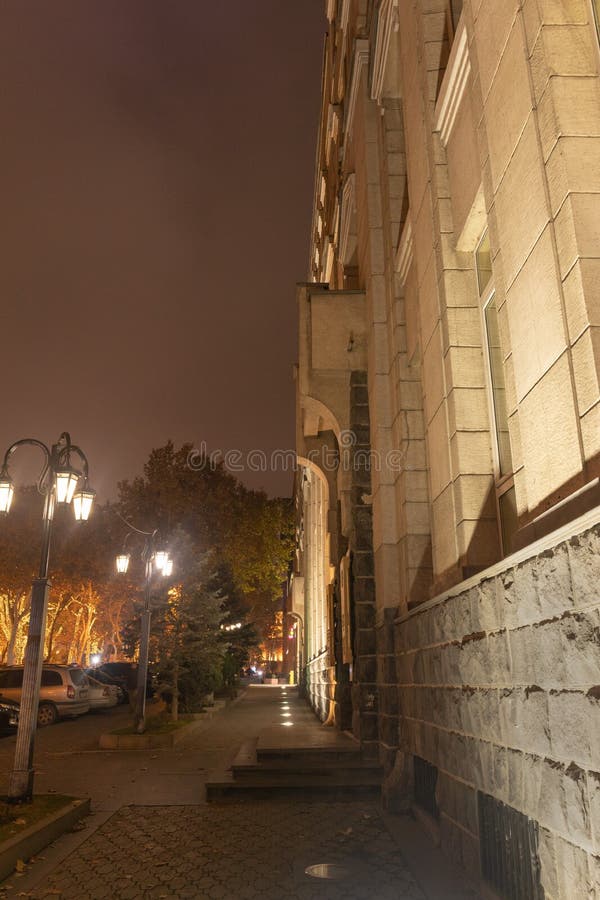 Lanterns Arranged in a Row on the Sidewalk Stock Image - Image of ...
