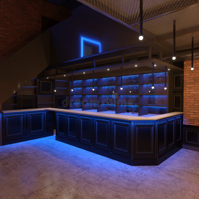 Empty Pavilion, Interior Visualization, 3D Illustration Stock ...