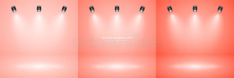 Empty Peach Studio Abstract Backgrounds with Spotlight Effect. Product ...