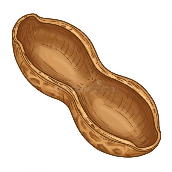 Empty Peanut Shell Depicting a Natural Brown and Textured Surface ...