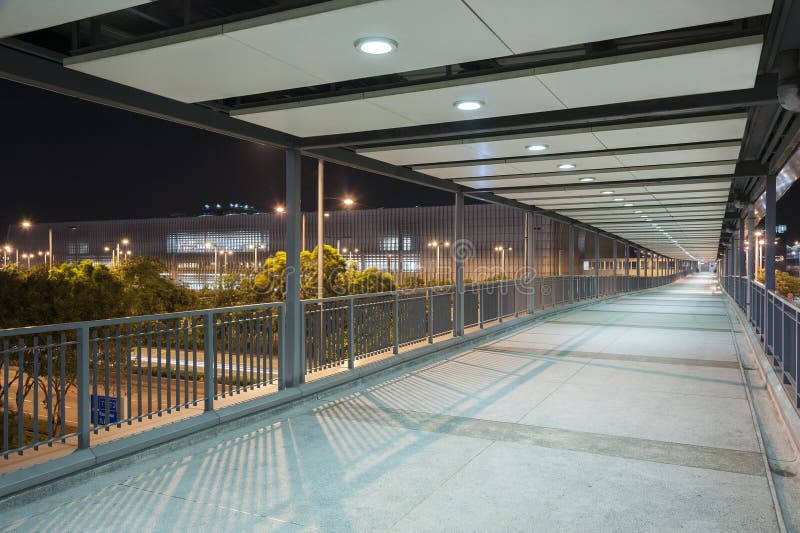 Empty Pedestrian Walkway stock photo. Image of diminishing - 290714212