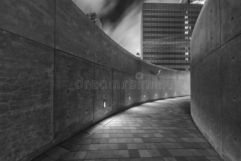 Empty pedestrian walkway stock image. Image of commercial - 73200517