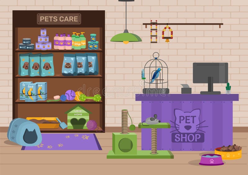 Pet Store Interior Stock Illustrations – 717 Pet Store Interior Stock ...
