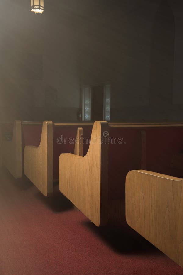 Empty Pew On The Inside Of A Church Building Stock Image - Image of ...