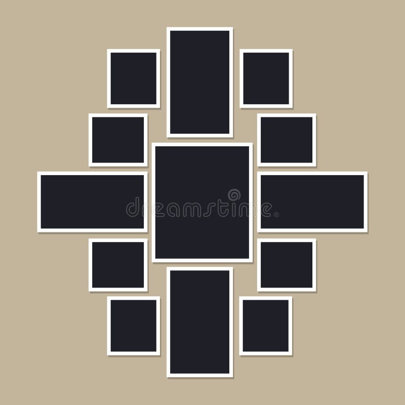 Empty Photo Collage Template. Frames for Photo Stock Vector ...