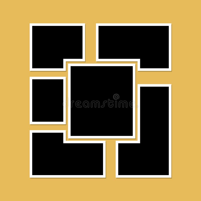 Empty Photo Collage Template. Frames for Photo Stock Vector ...