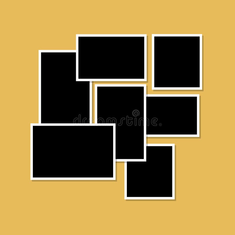 Empty Photo Collage Template. Frames for Photo Stock Vector ...