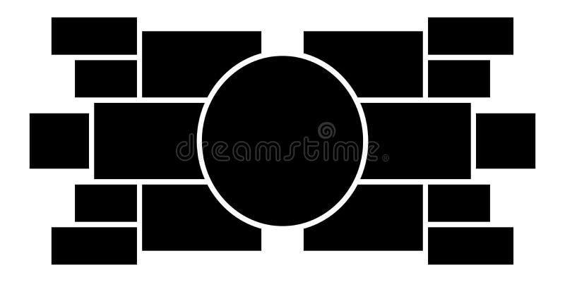 Empty Photo Collage Template. Frames for Photo. Collage Concept. Vector ...