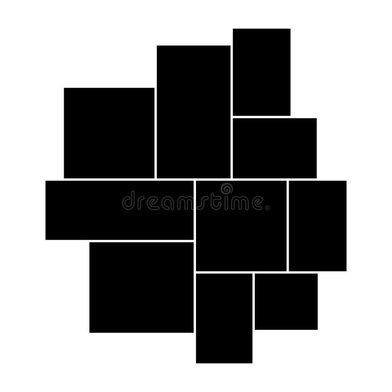 Empty Photo Collage Template. Frames for Photo. Collage Concept. Vector ...